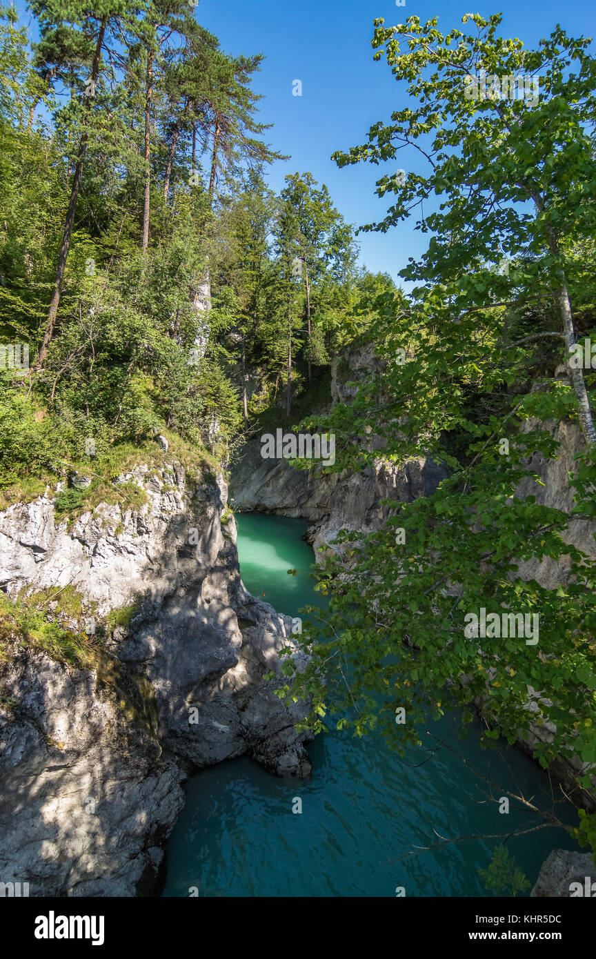 Lech canyon near Fussen, Bavaria, Germany Stock Photo - Alamy