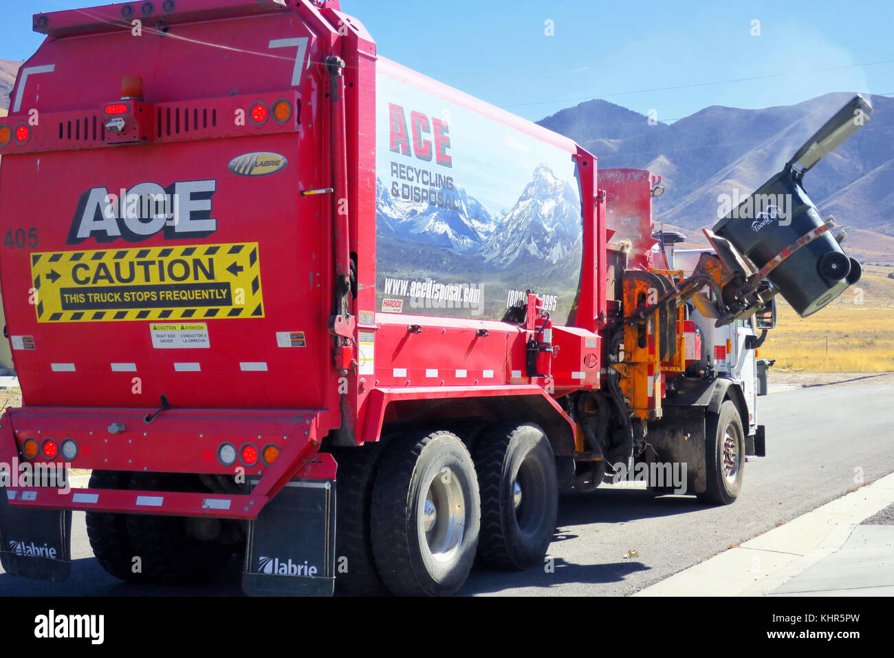 Hazard container truck hi-res stock photography and images - Alamy