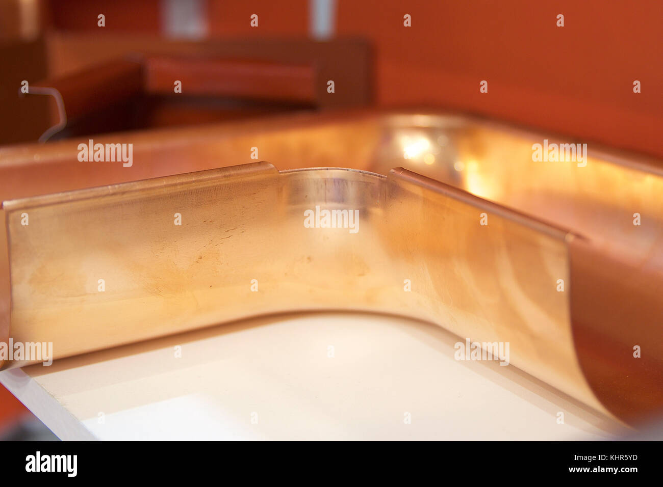 Bent copper profile for drainage system, element Stock Photo - Alamy