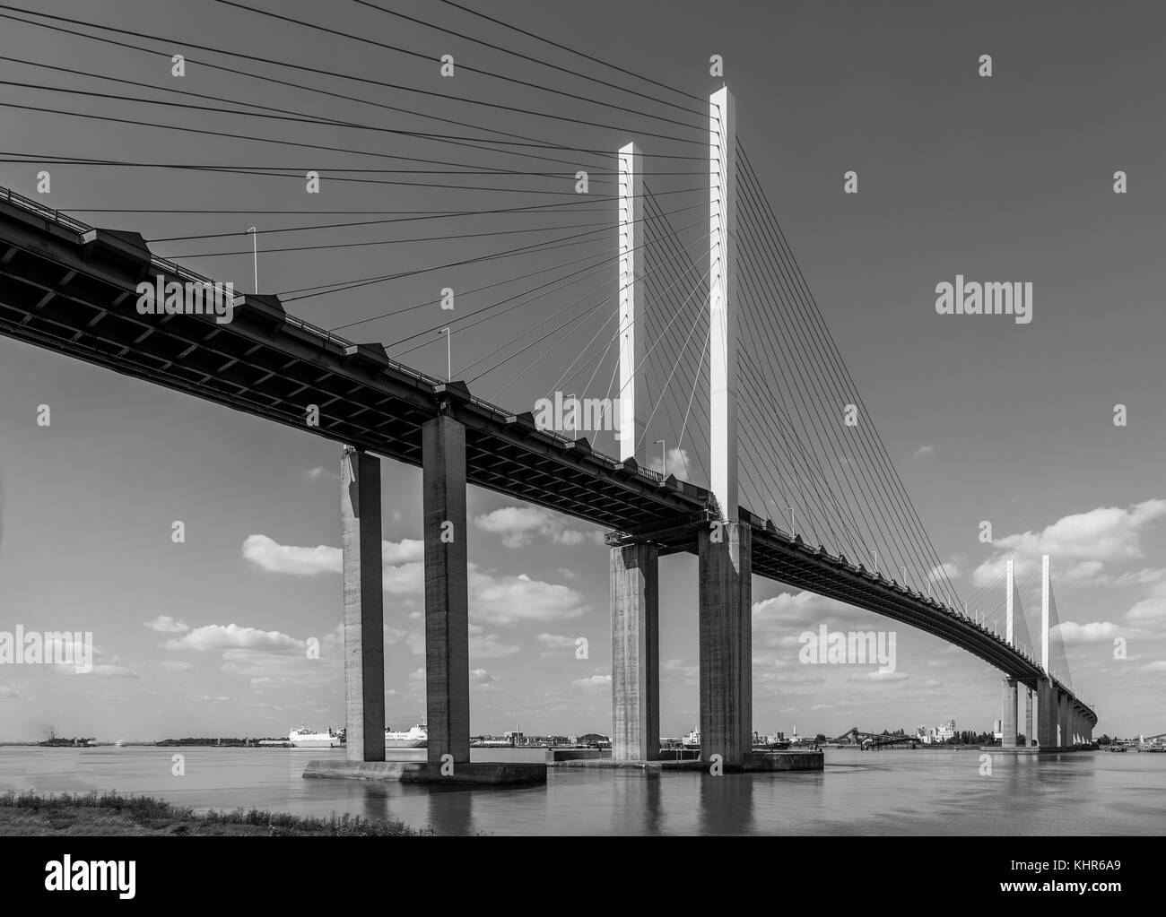 Great road bridge over Black and White Stock Photos & Images - Alamy