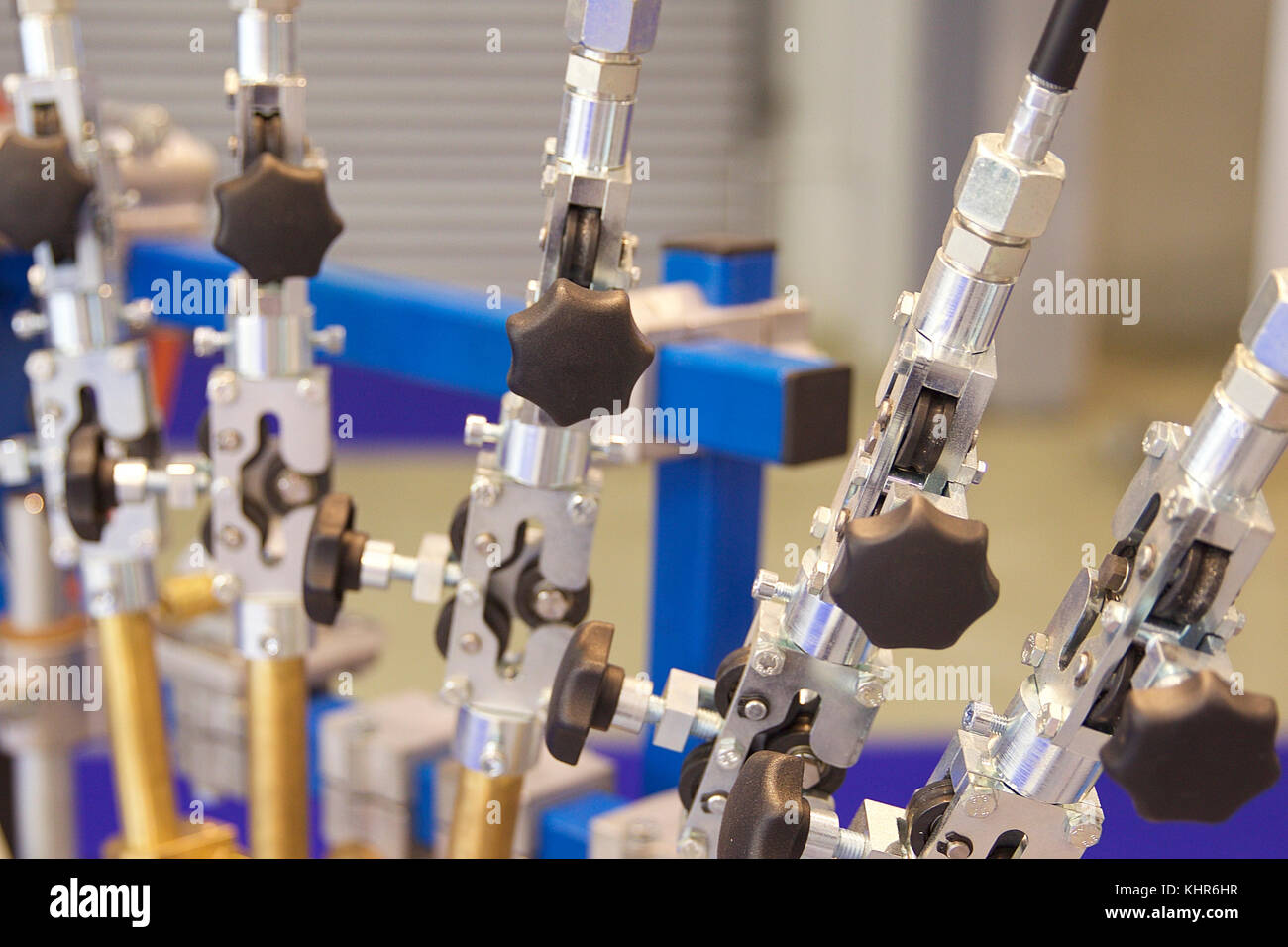 Elements of various industrial fasteners, non-ferrous metal Stock Photo ...