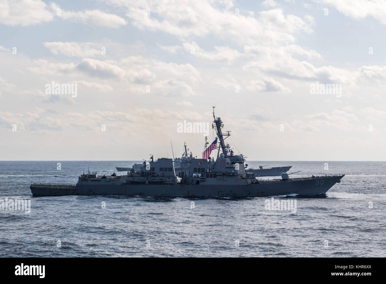 The Arleigh Burke-class guided missile destroyer USS Chafee (DDG 90 ...