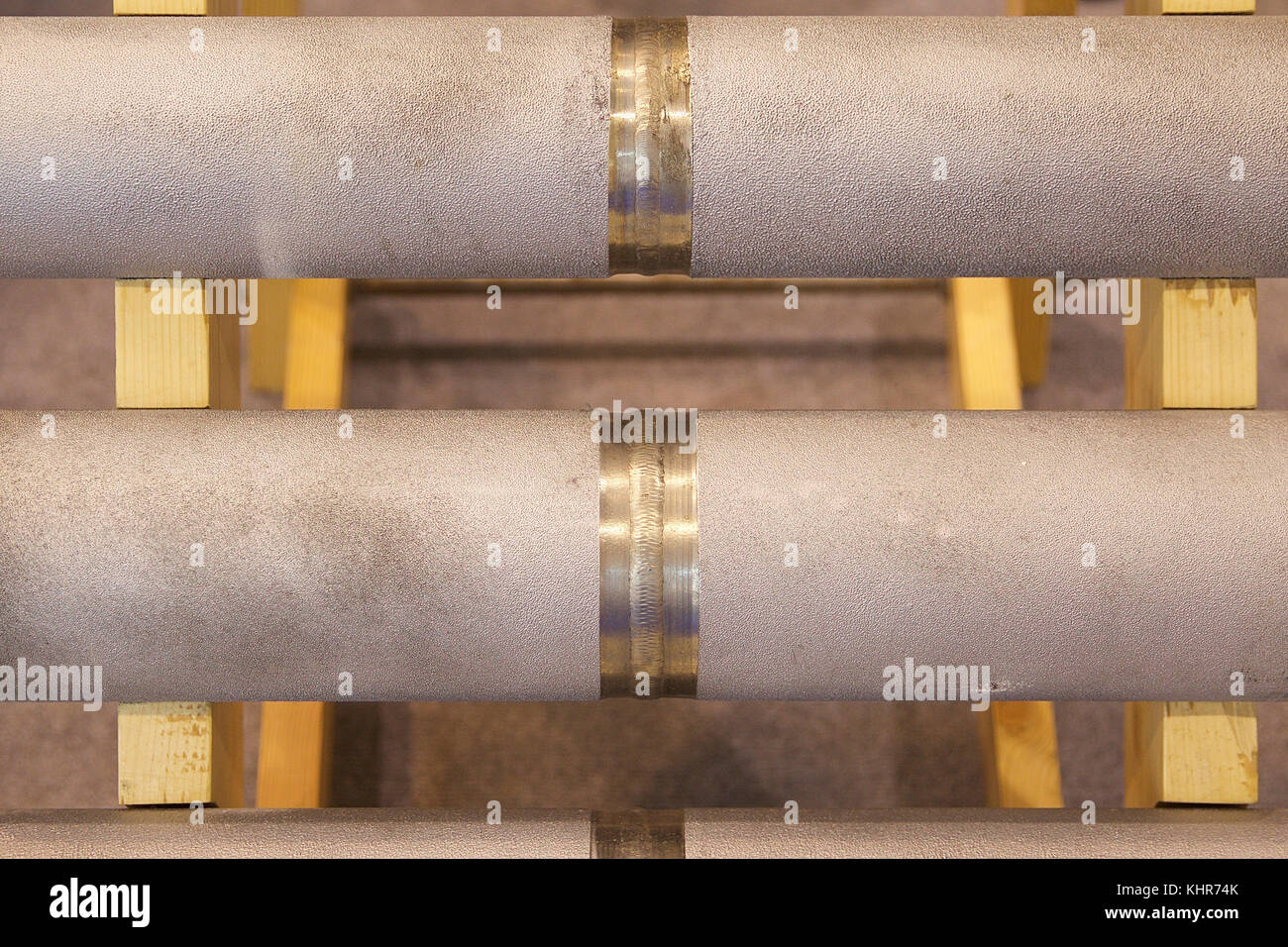 Various elements of metal pipelines for industrial use Stock Photo - Alamy