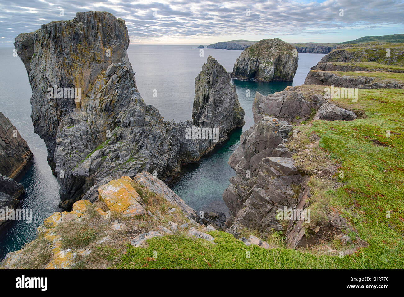 Cliffs, Spillars Cove, Newfoundland and Labrador, Canada Stock Photo ...