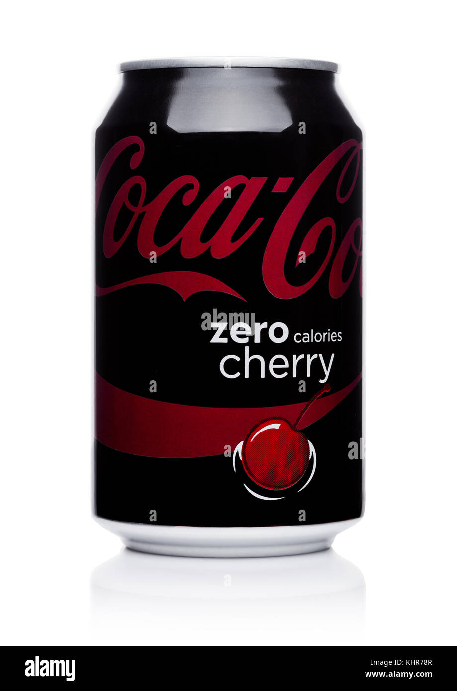 LONDON, UK - November 17, 2017: Aluminium can of Zero Cherry Coca-Cola ...