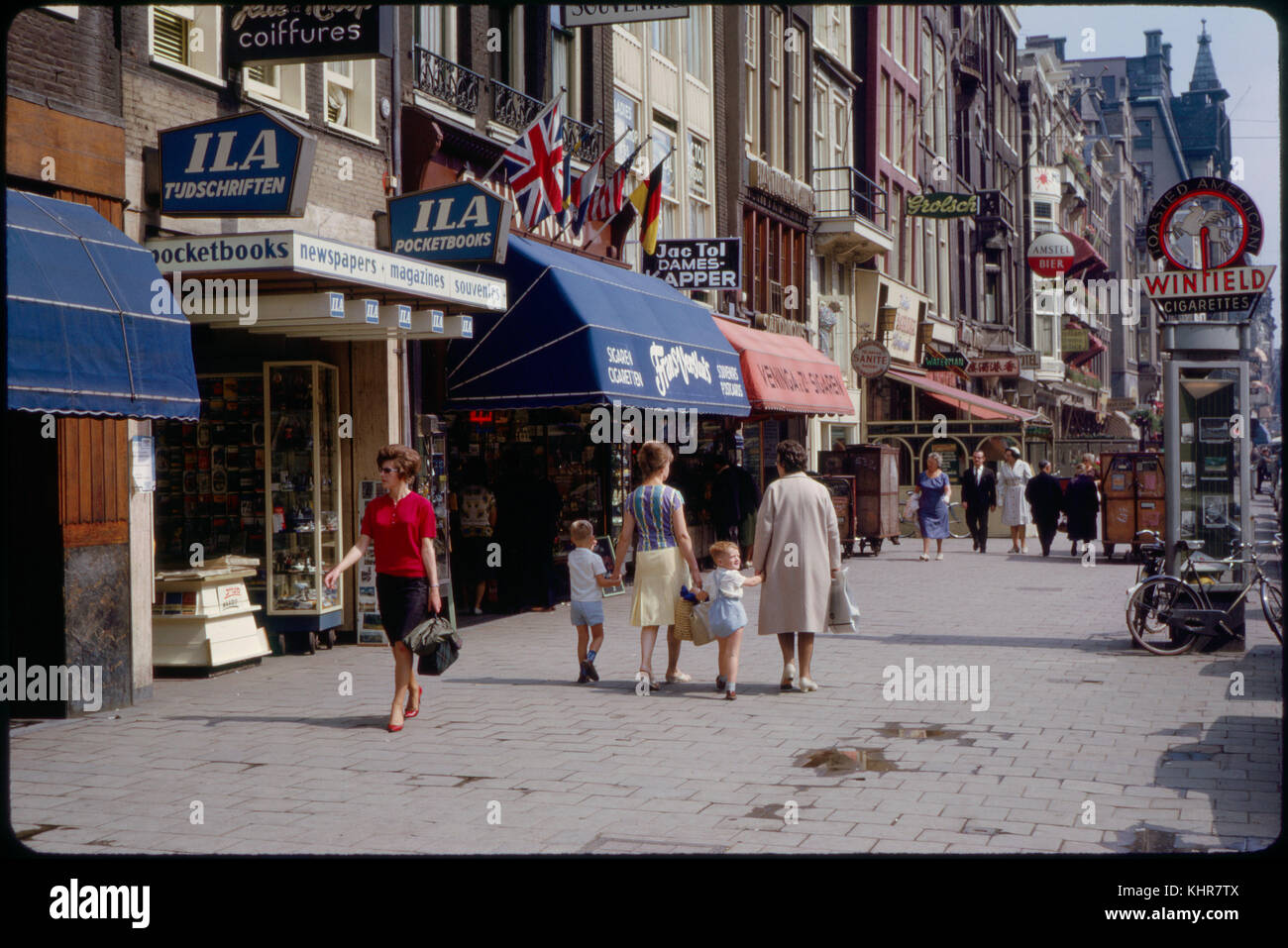 Street Scene, Damrak, Amsterdam, Netherlands, 1963 Stock Photo - Alamy