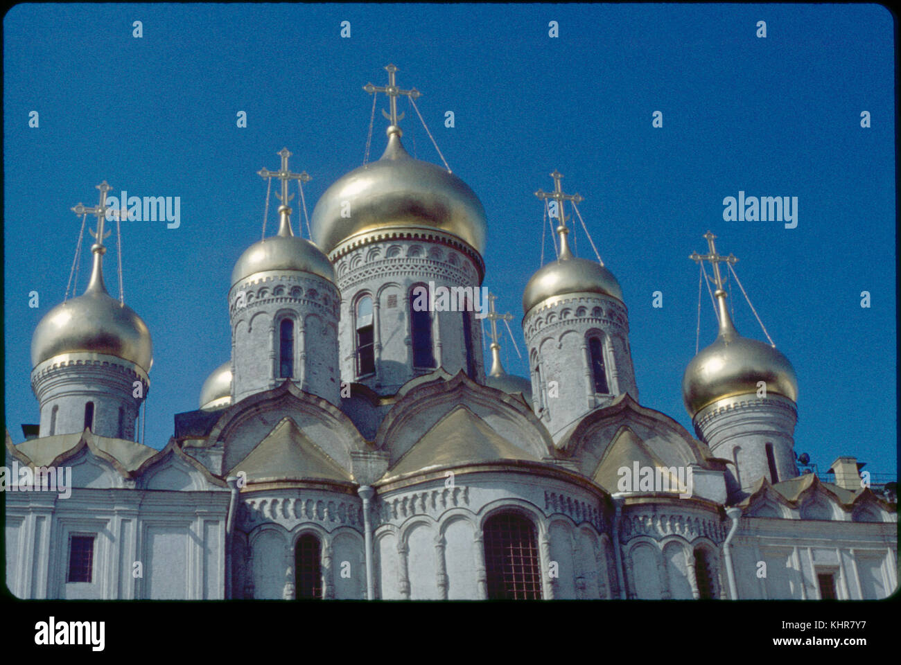 Gilded Onion Domes, Cathedral of the Annunciation, Moscow, U.S.S.R ... Gilded Onion Domes, Cathedral of the Annunciation, Moscow, U.S.S.R ...