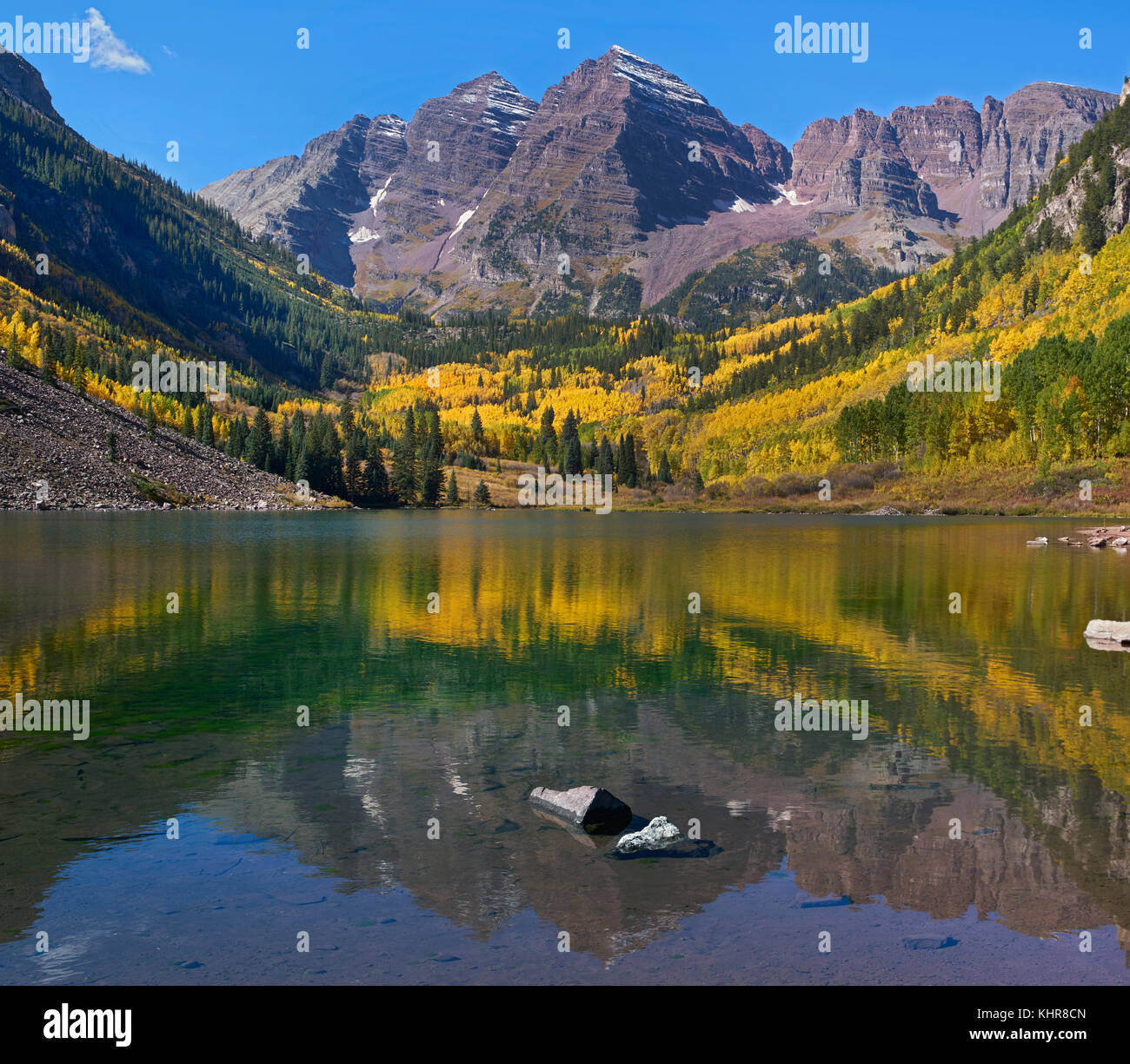 Maroon Bells, Maroon Lake, Colorado Stock Photo - Alamy