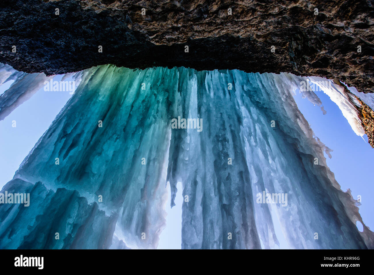 Frozen waterfall, Svalbard, Norway Stock Photo - Alamy