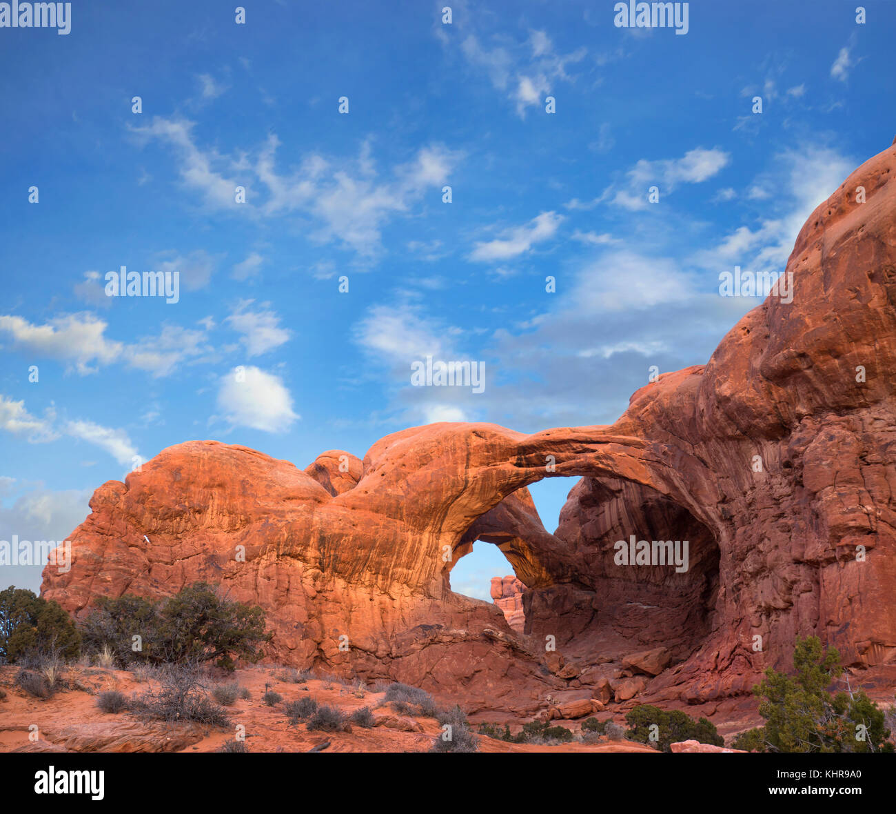 Double Arch, Arches National Park, Utah Stock Photo - Alamy