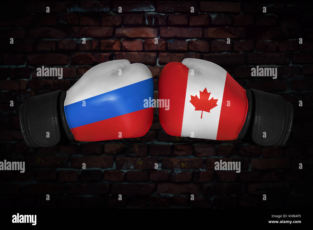 match. Confrontation between the Russia and Canada. Russian, canadian ...