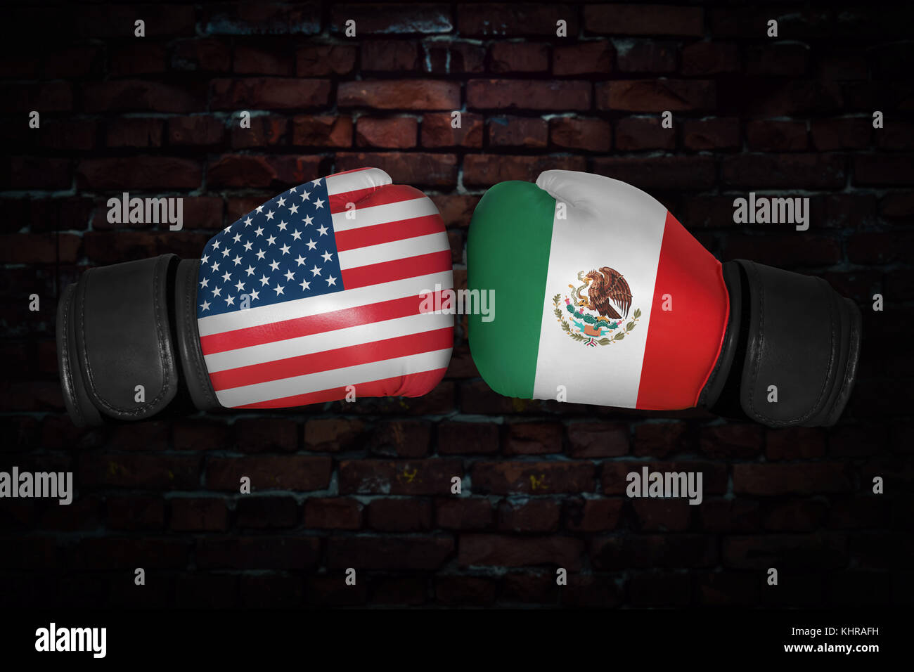 match. Confrontation between the USA and Mexico. American, Mexican ...