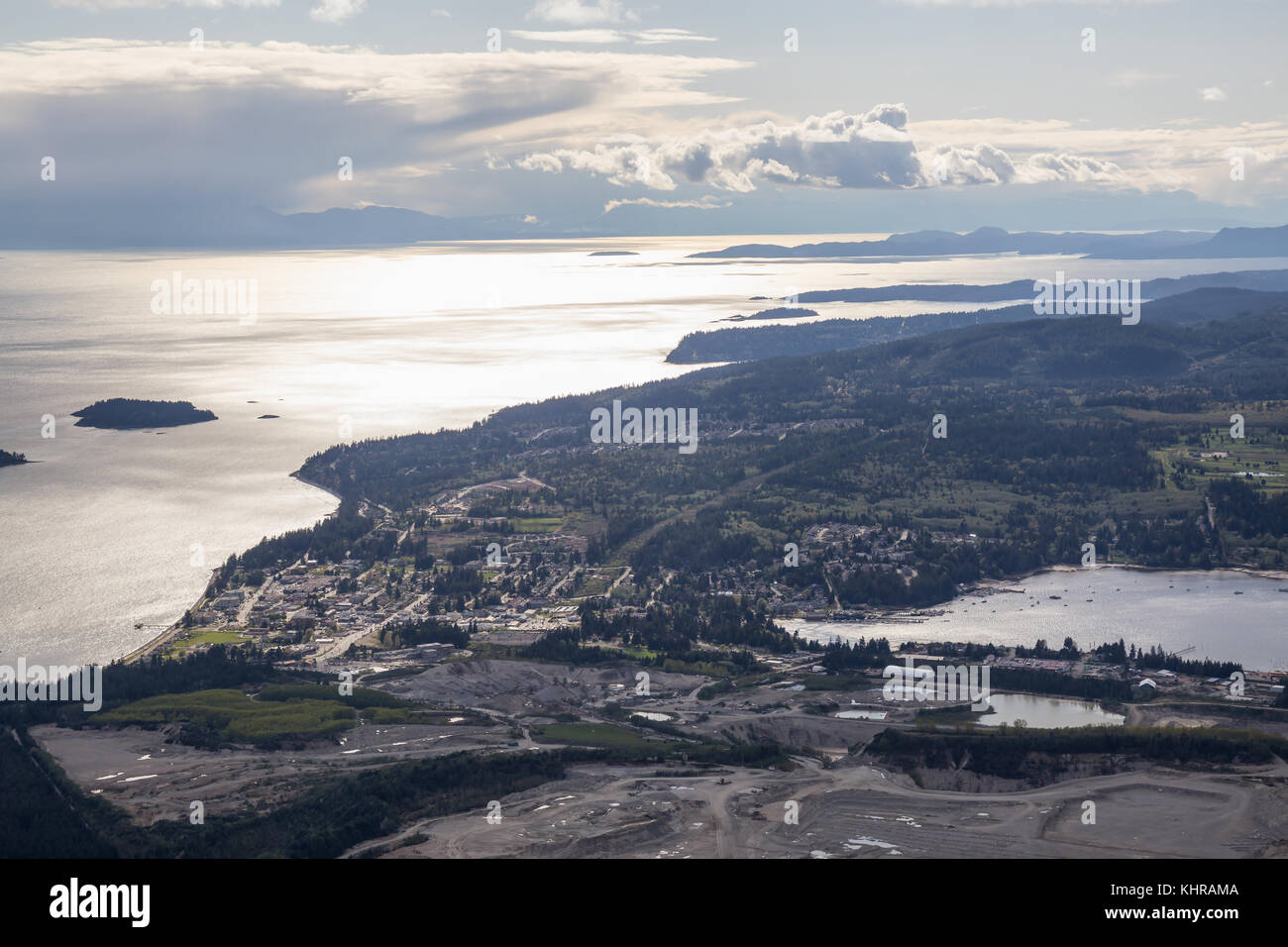 Sechelt City, Sunshine Coast, British Columbia, Canada. Taken from an ...