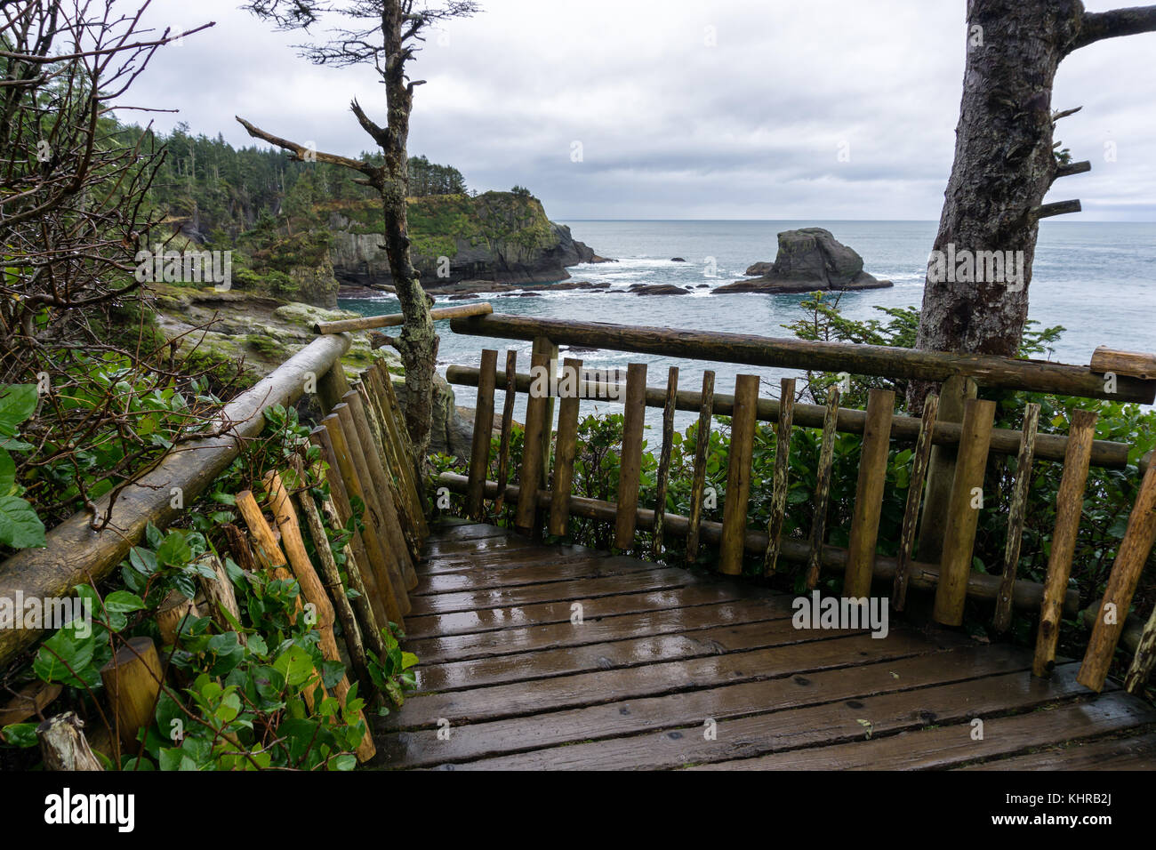 Scenic viewpoint on the Pacific Ocean Coast. Picture taken in Cape ...
