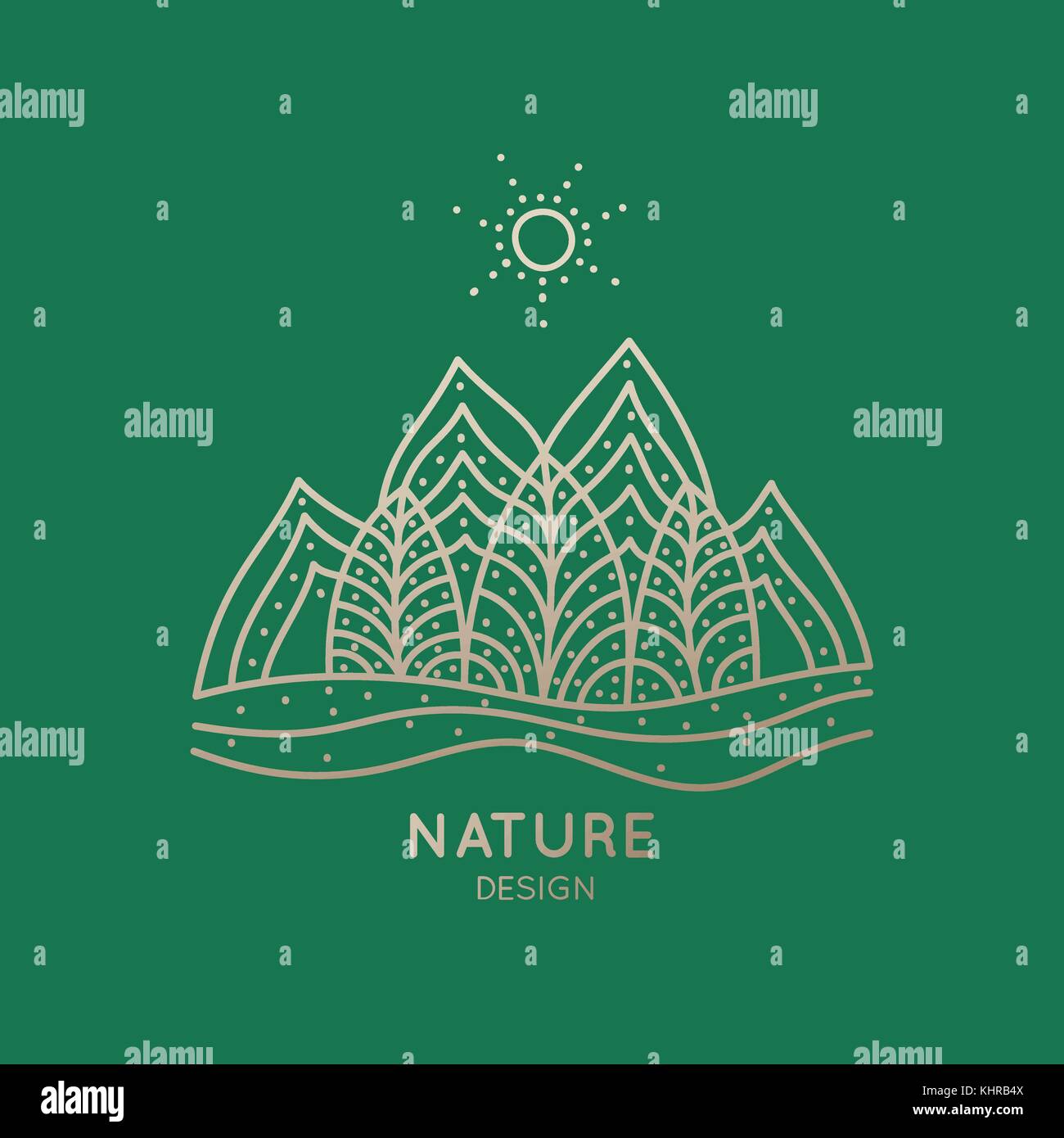 Vector triangle sun nature symbol hi-res stock photography and images ...