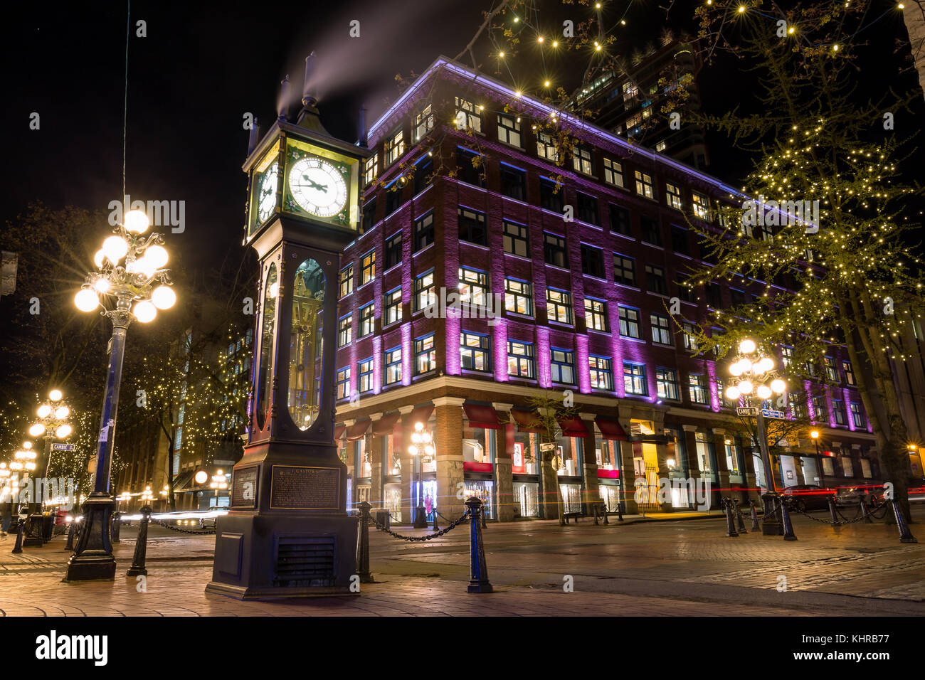 Steam Clock in Gastown, Downtown Vancouver, British Columbia, Canada ...