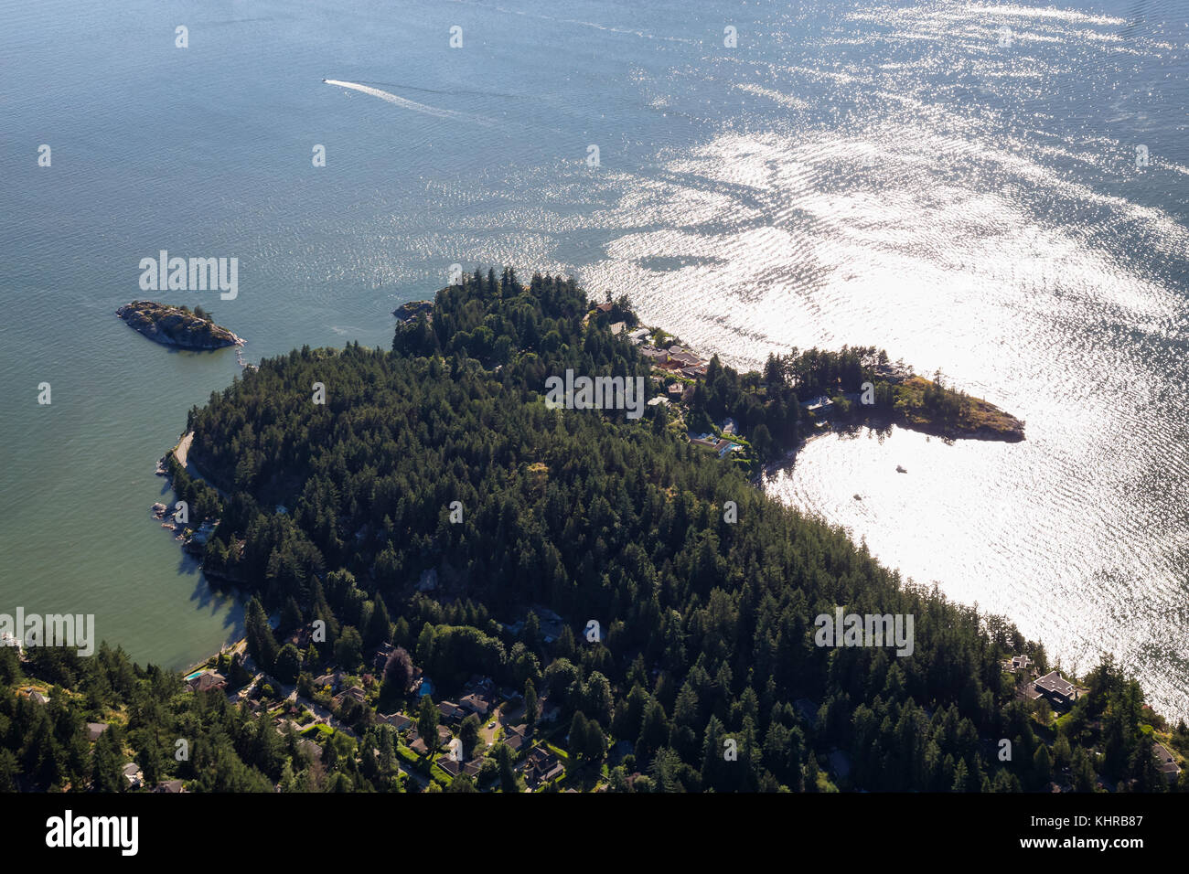Aerial View of Whytecliff Park in Horseshoe Bay, West Vancouver ...