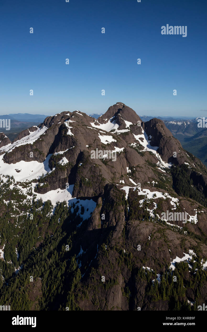 Mt Arrowsmith viewed from an aerial perspective. Taken in Vancouver ...