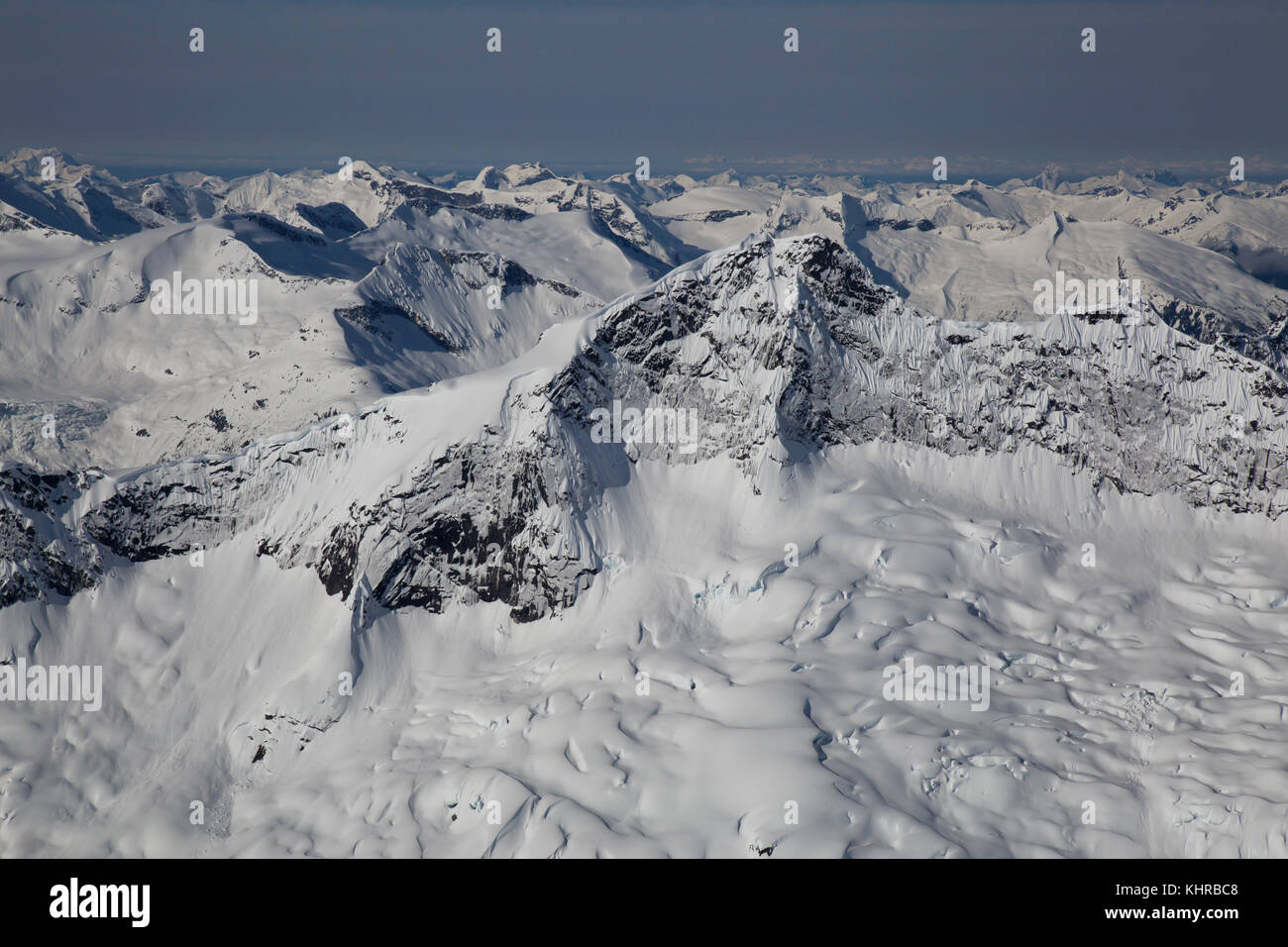 Aerial landscape view of the mountains. Taken far remote North West ...