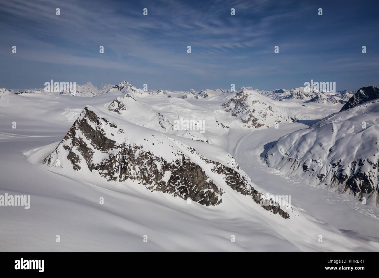 Aerial landscape view of the mountains. Taken far remote North West ...