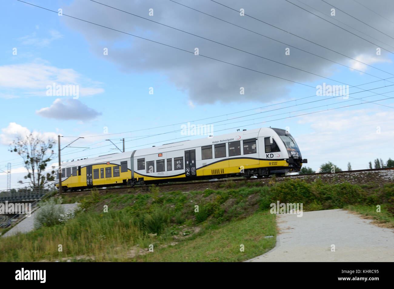 Wroclaw, Poland. 21st August, 2017. Local passangers train Lower ...