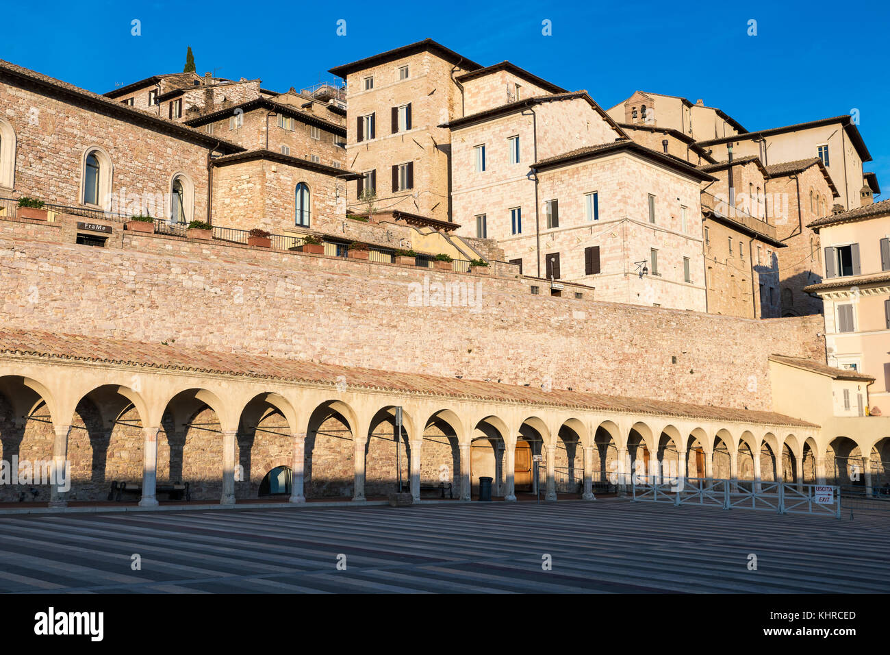 A cityscape of medieval houses of Assisi Italy Stock Photo - Alamy