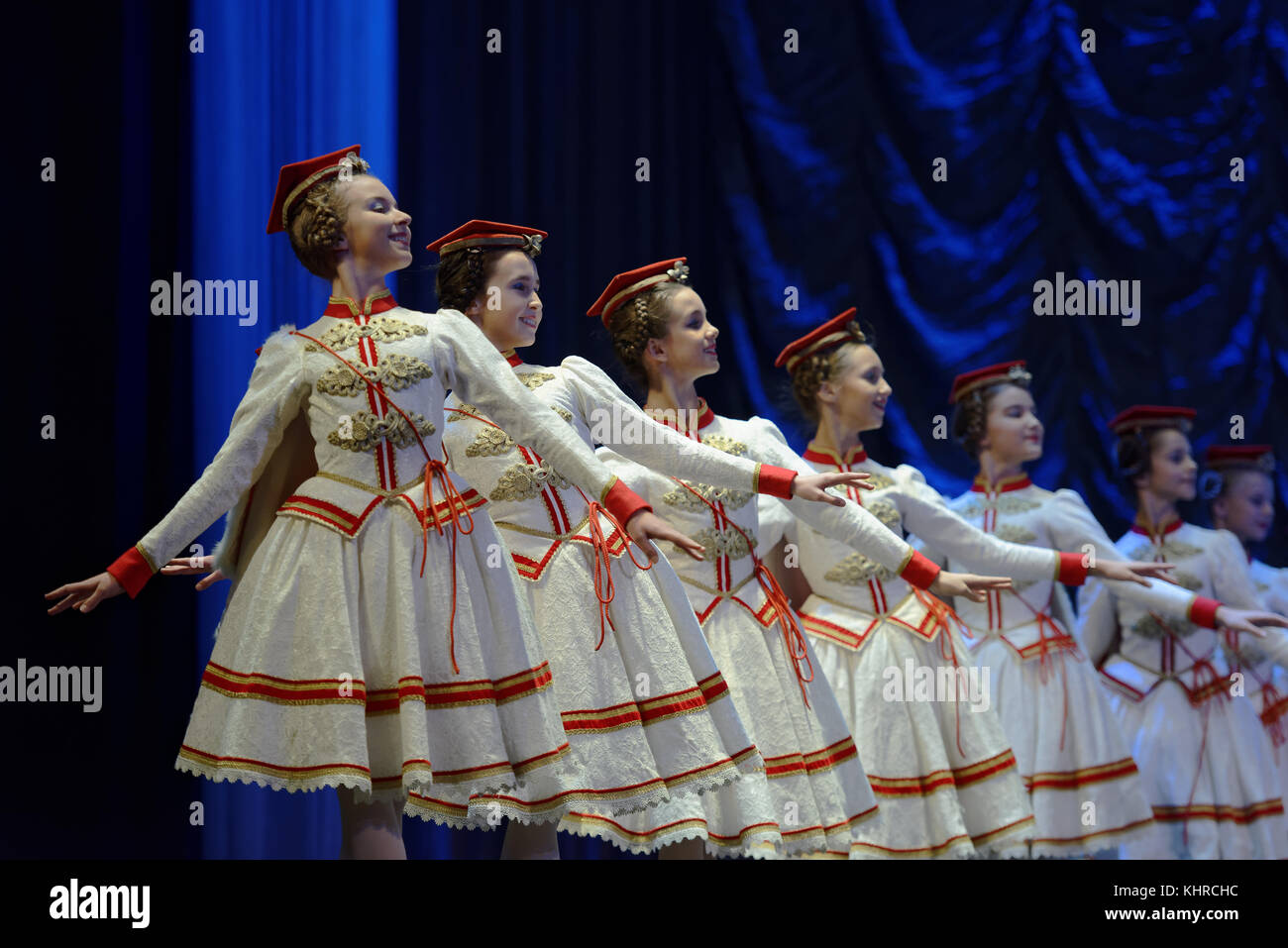 St. Petersburg, Russia - November 16, 2017: Students of Vaganova Ballet ...