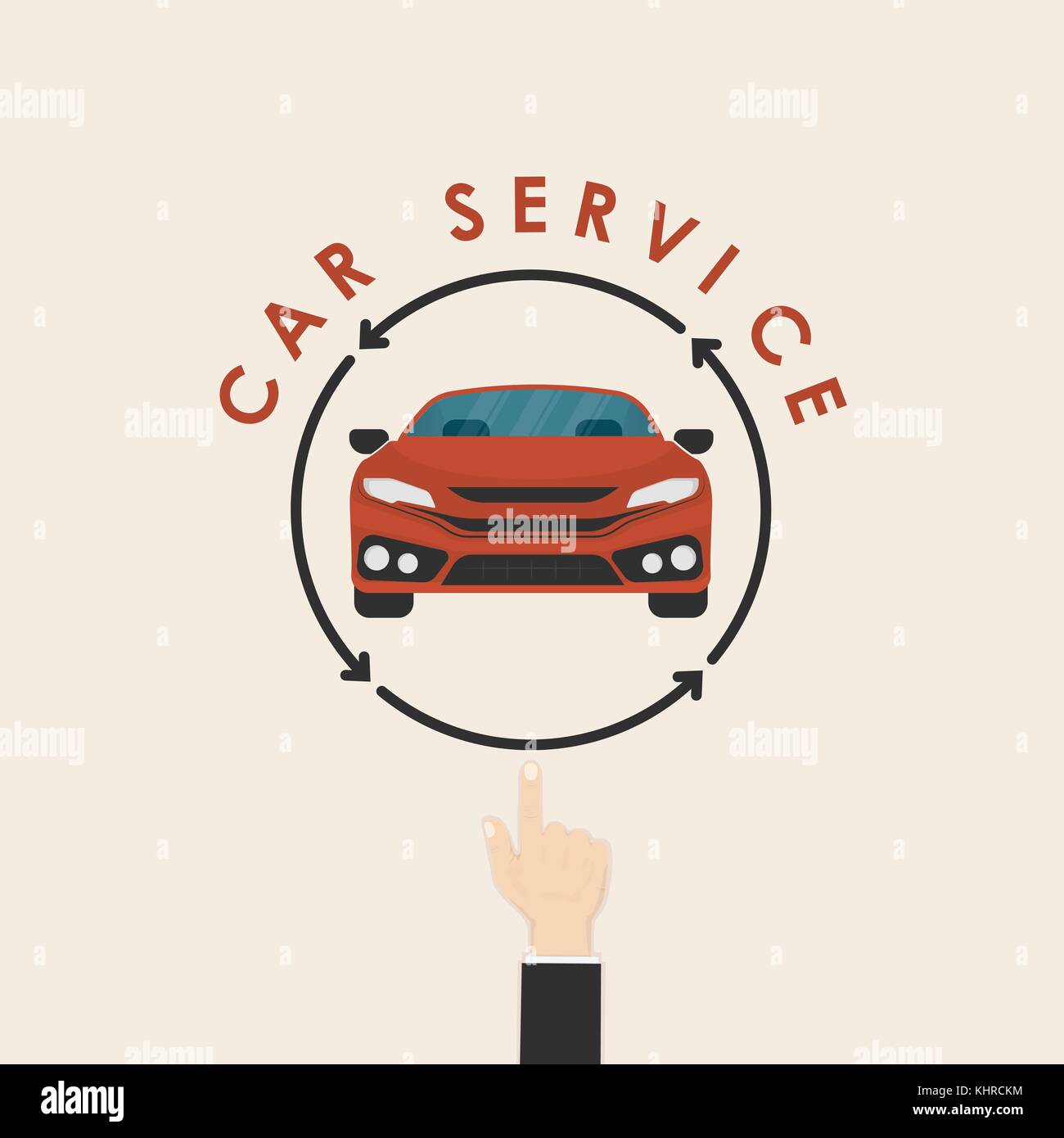 Car and human hand sign.Car service logo vector design template.Car ...