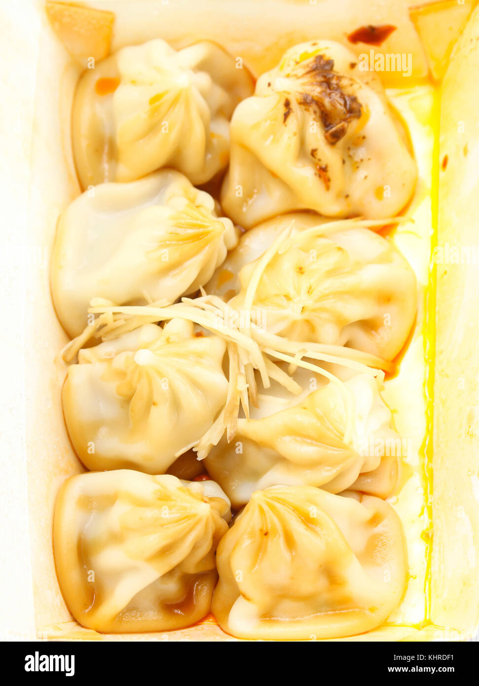 Close up of Xiao Long Pao and ginger slide Stock Photo - Alamy