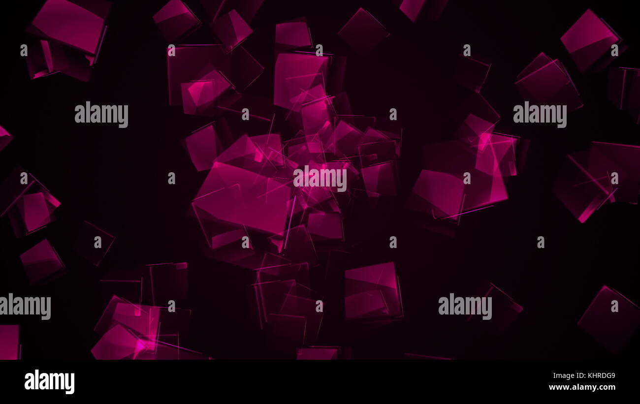 Flying purple rectangular cubes Stock Photo - Alamy