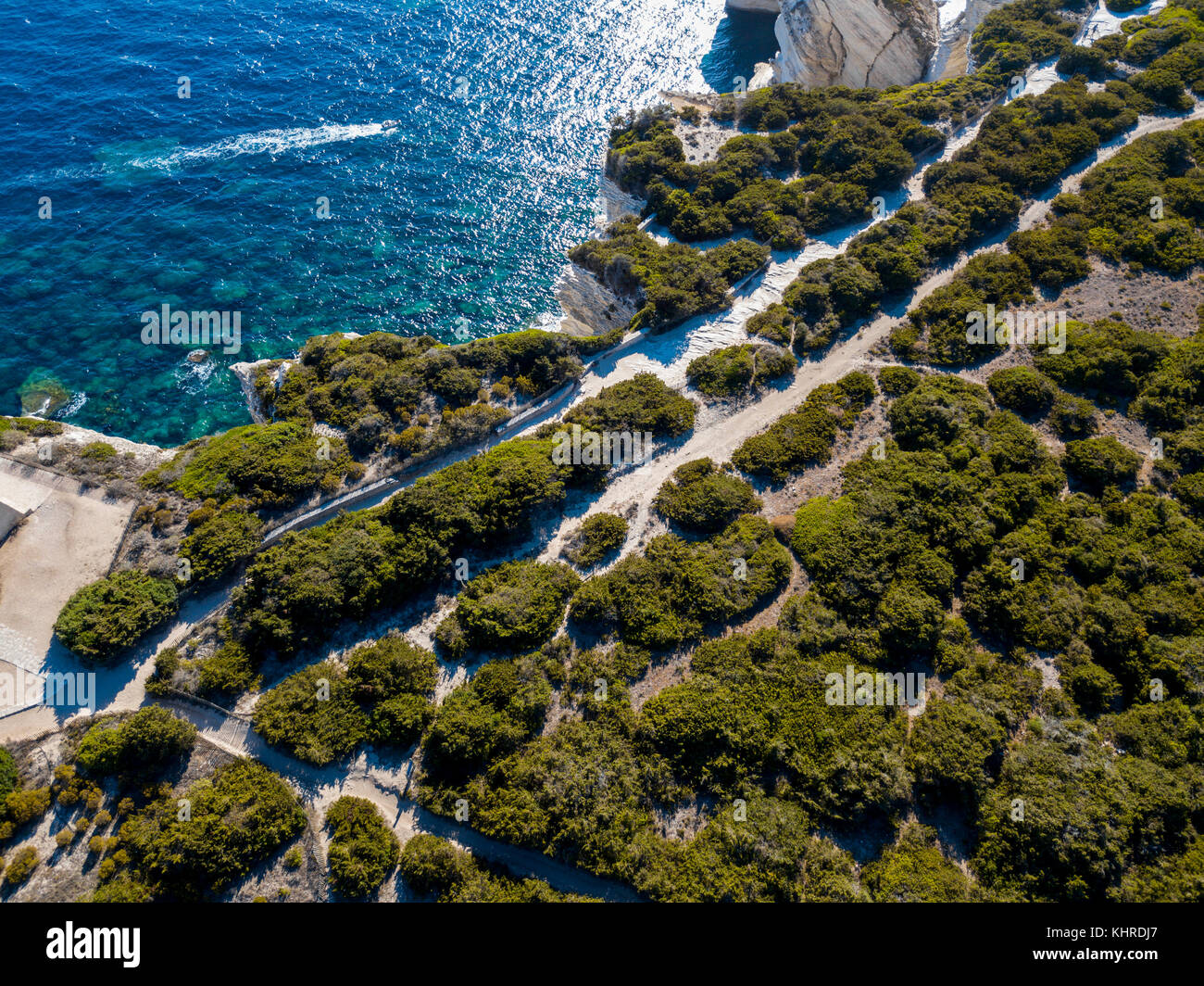 Aerial view of the strait of bonifacio hi-res stock photography and ...