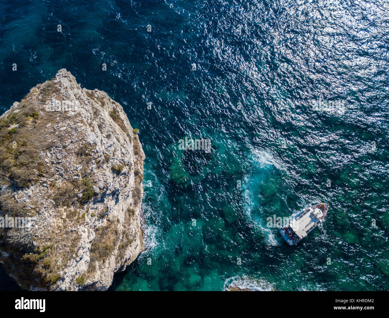 Aerial view of the strait of bonifacio hi-res stock photography and ...