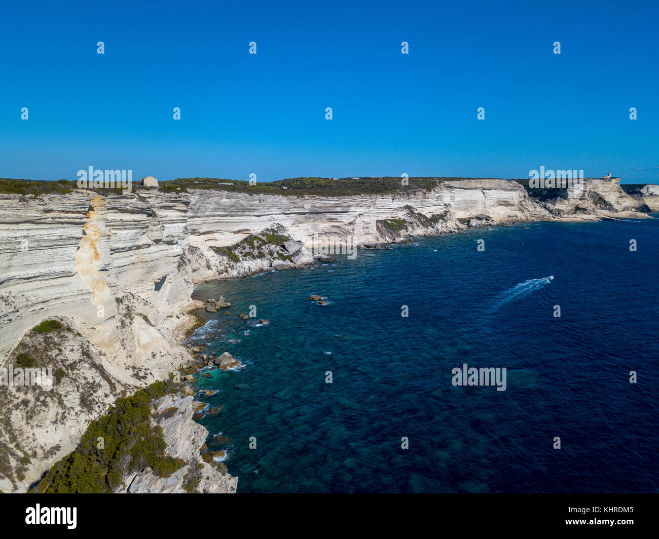 Aerial view of the strait of bonifacio hi-res stock photography and ...