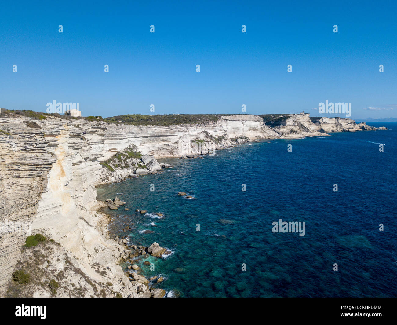 Aerial view of the strait of bonifacio hi-res stock photography and ...
