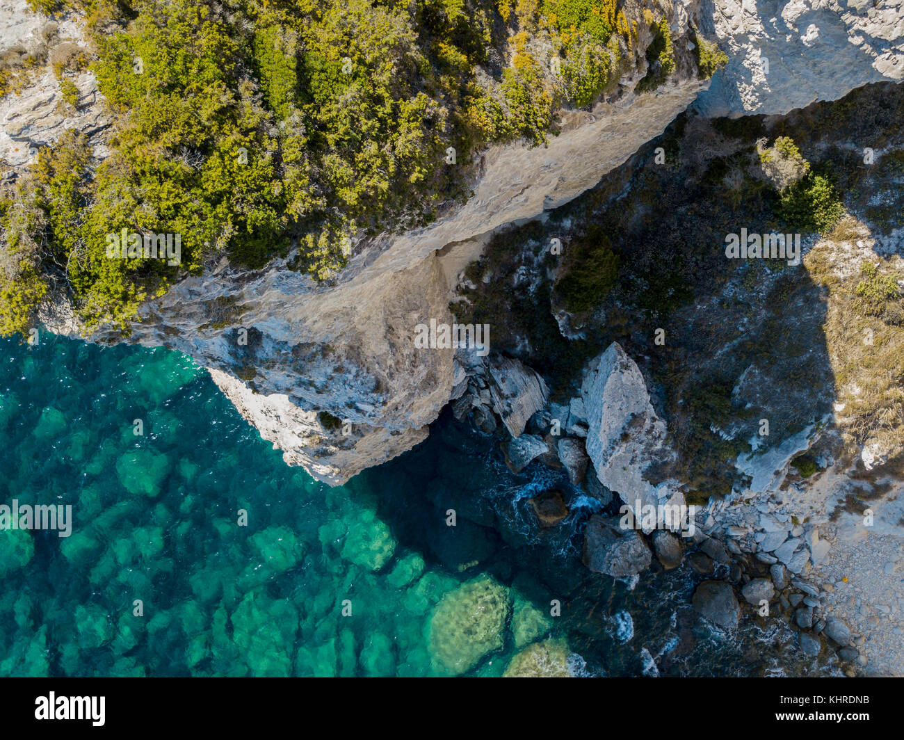 Aerial view of the strait of bonifacio hi-res stock photography and ...
