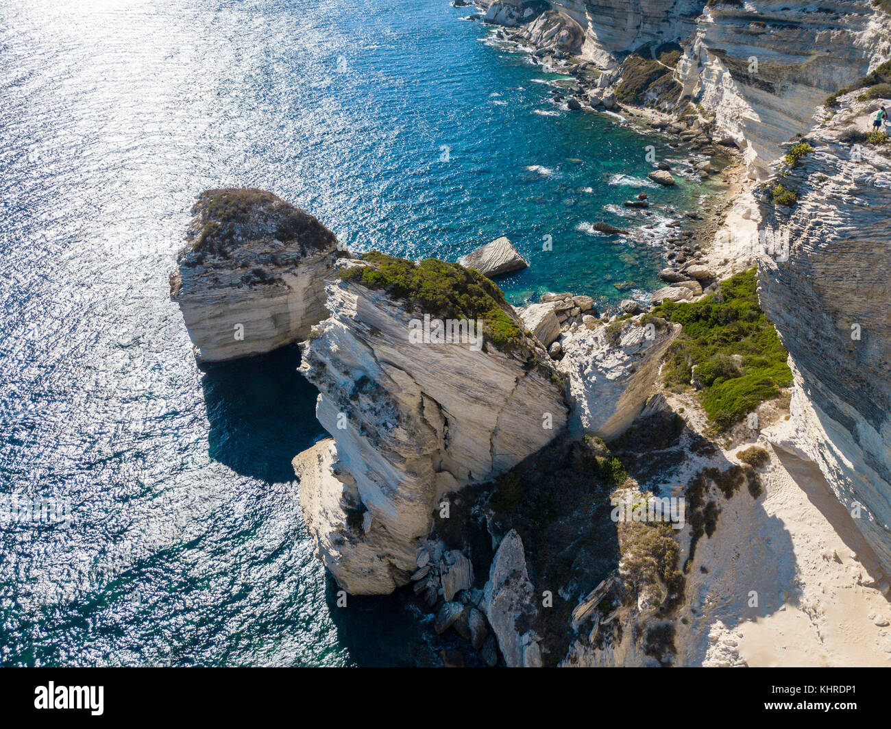 Aerial view of the strait of bonifacio hi-res stock photography and ...