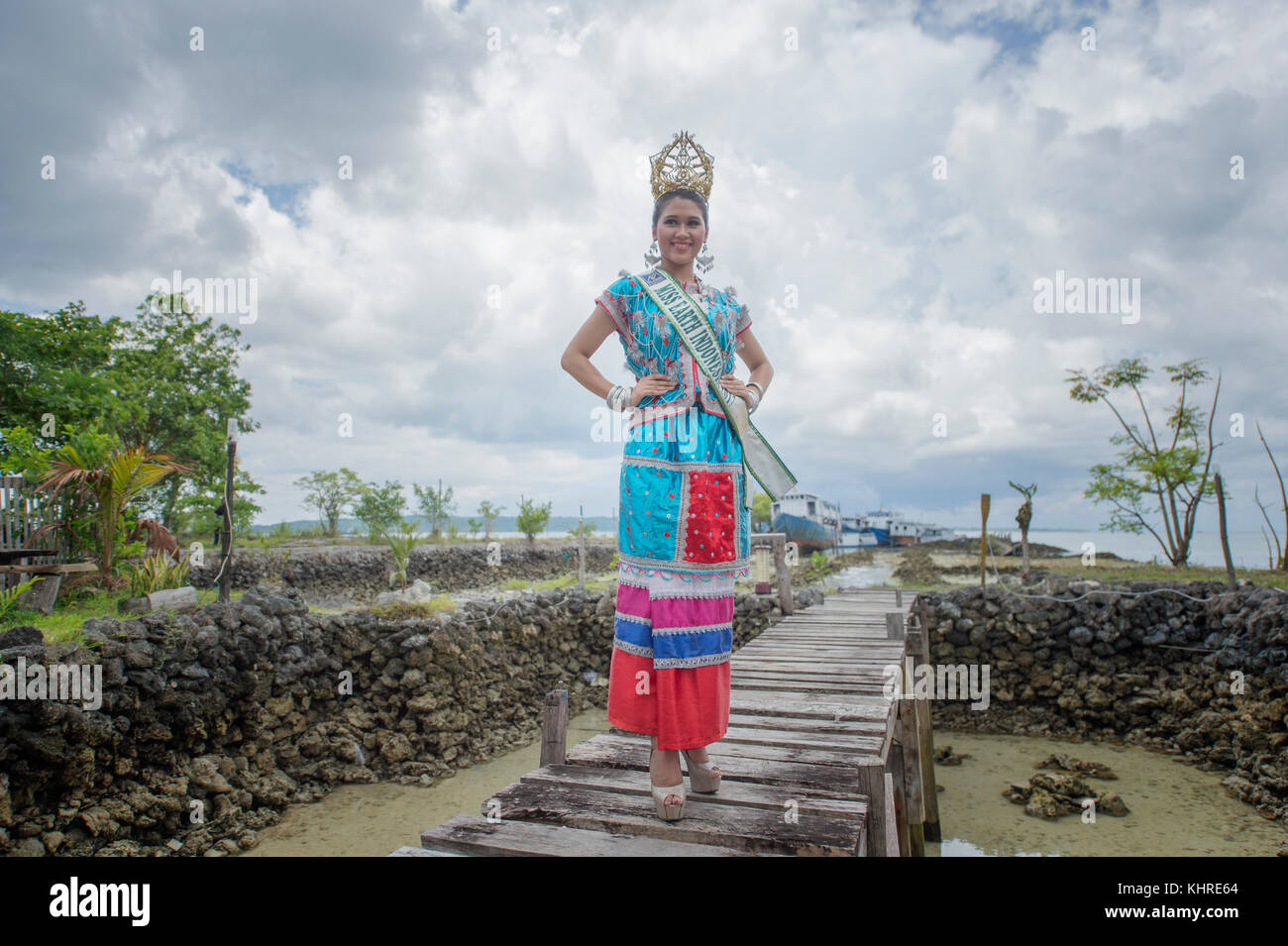 Michelle Victoria Alriani, 20, Miss Earth Indonesia 2017 pose for ...
