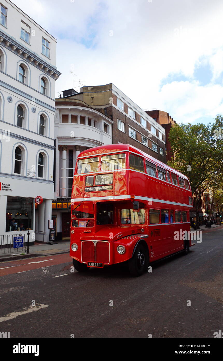 Route Master red double decker bus in London, England Stock Photo - Alamy