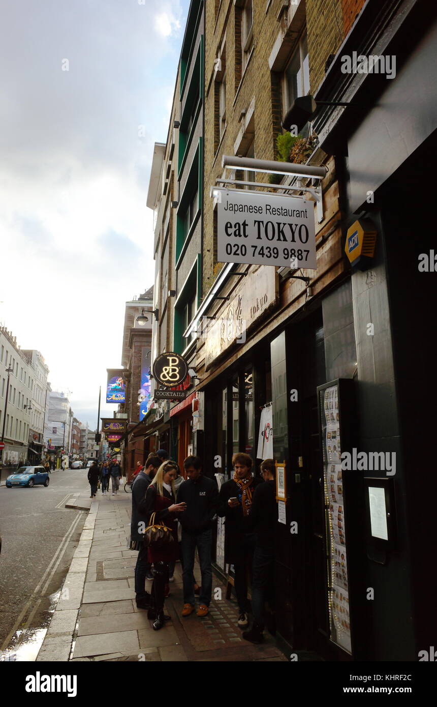 eat TOKYO Japanes Restaurant with people queuing outside in Soho ...