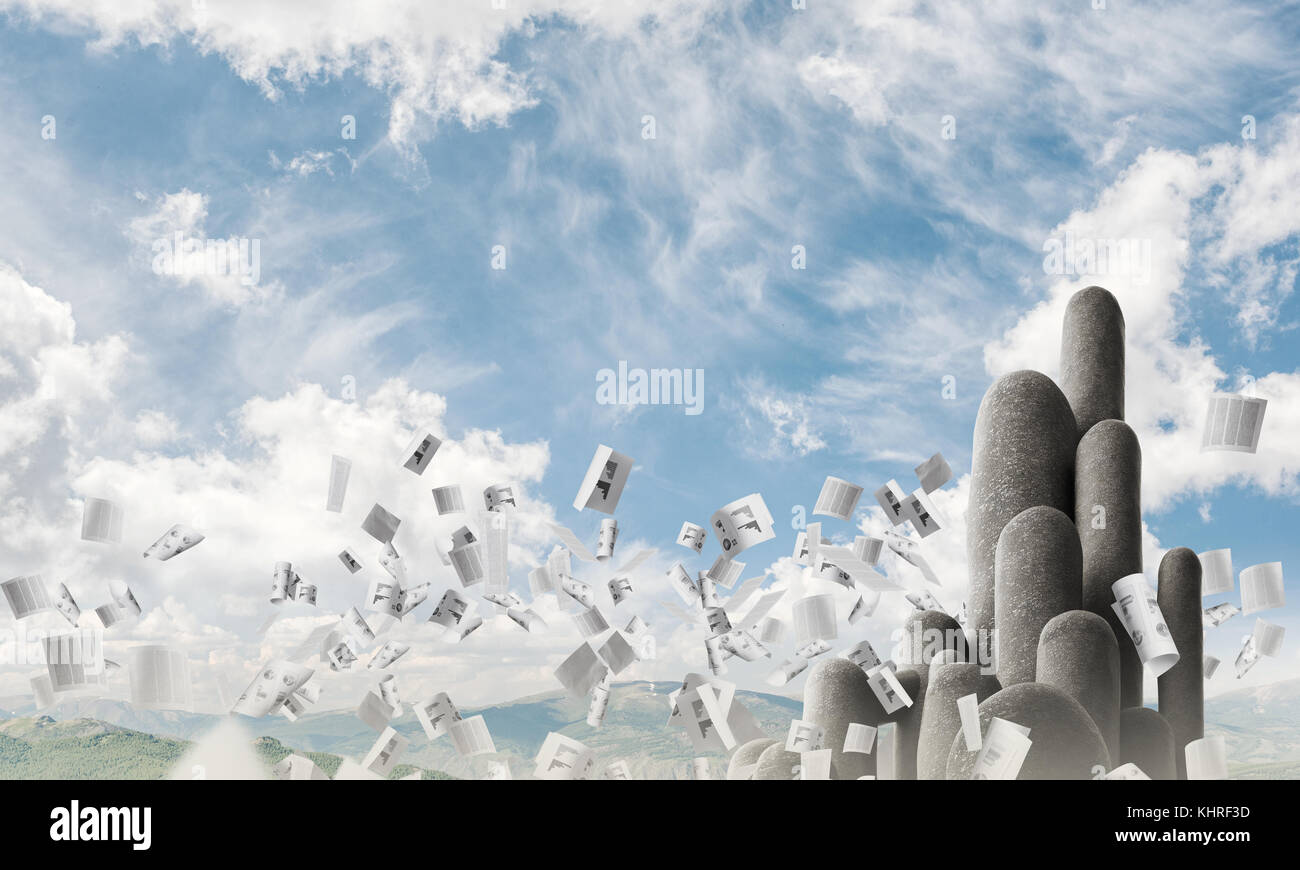 Multiple stone columns with breathtaking landscape Stock Photo - Alamy