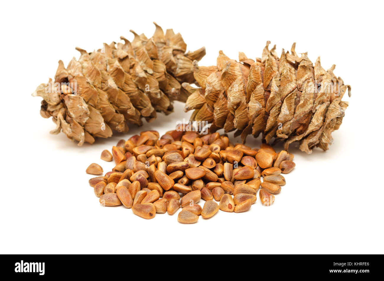 Fir cones on wooden Cut Out Stock Images & Pictures - Alamy