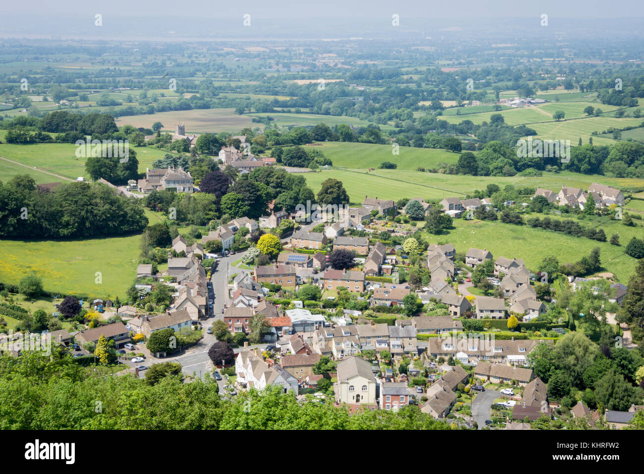 View of the village of North Nibley from the top of the Tyndale ...