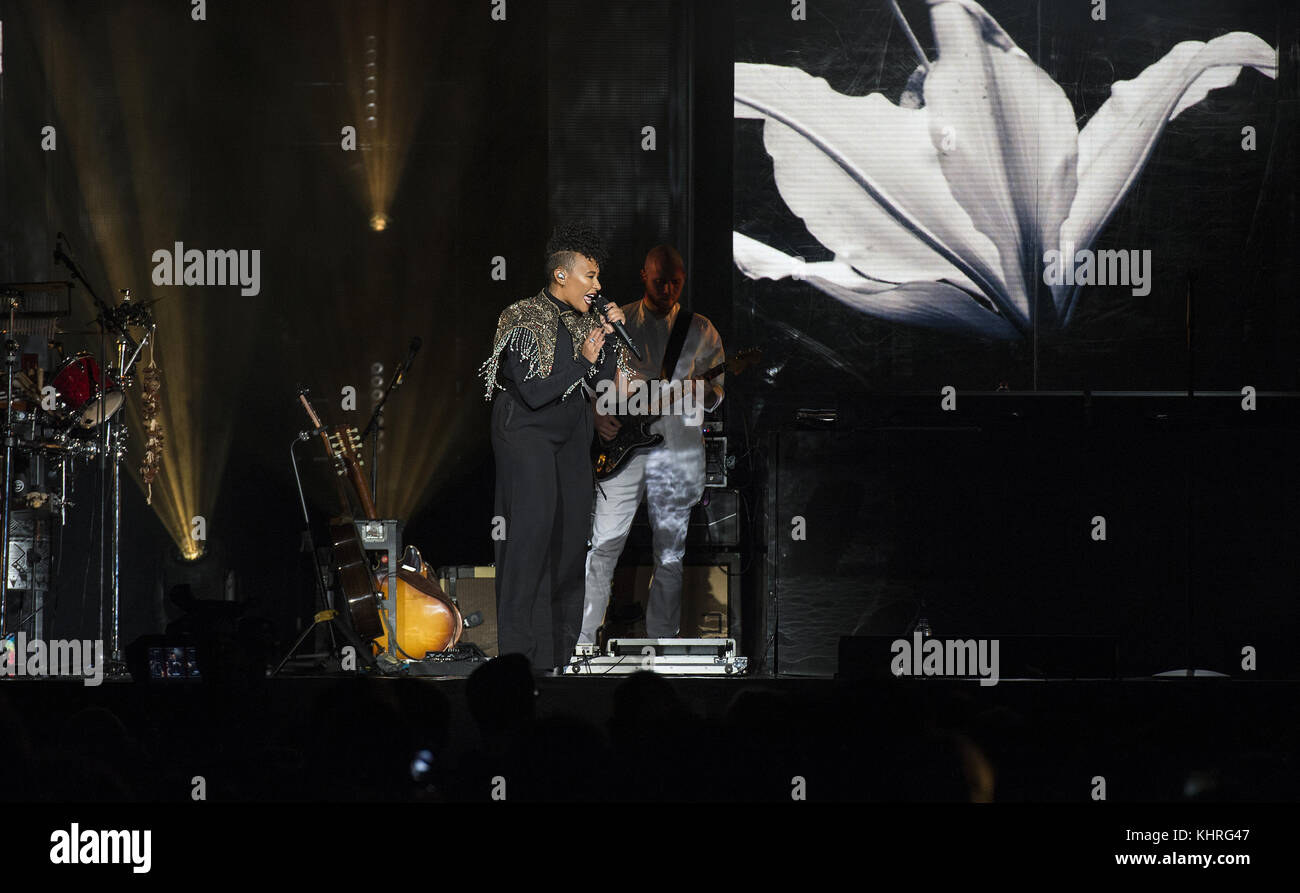 Emeli Sande performing live in concert at the O2 Arena Featuring: Emeli ...
