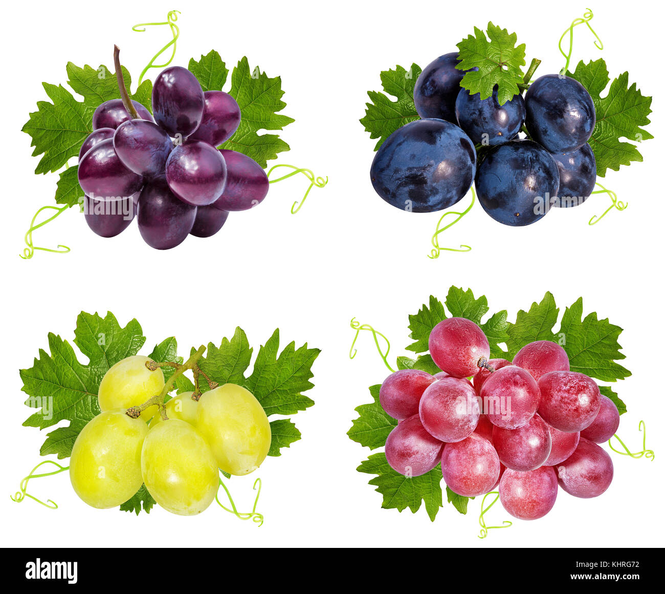 Fresh grapes isolated on white background Stock Photo - Alamy