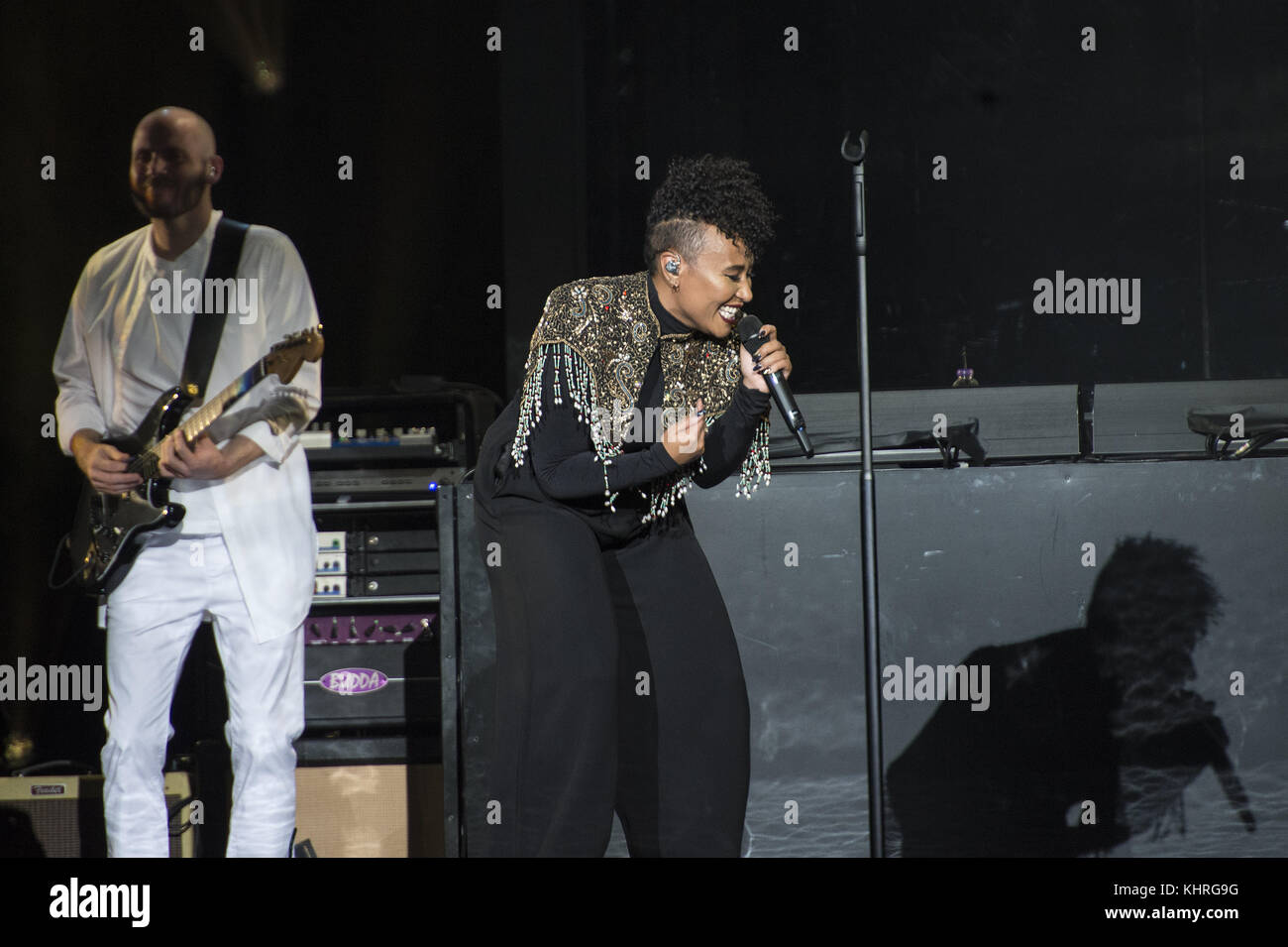 Emeli Sande performing live in concert at the O2 Arena Featuring: Emeli ...