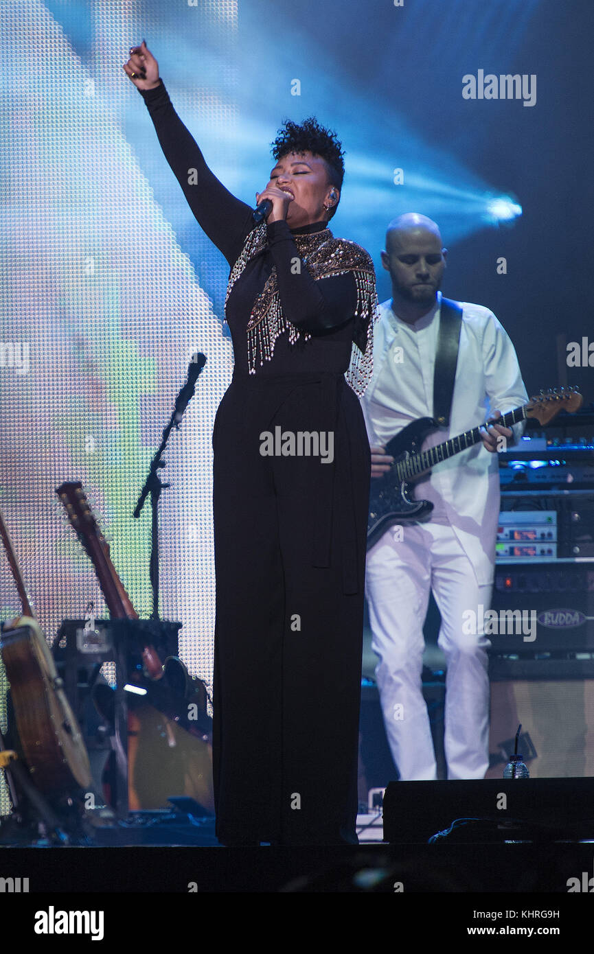 Emeli Sande performing live in concert at the O2 Arena Featuring: Emeli ...