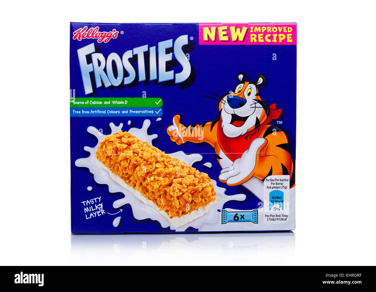 LONDON, UK - November 17, 2017: Box of Kellogg's Frosties Breakfast ...