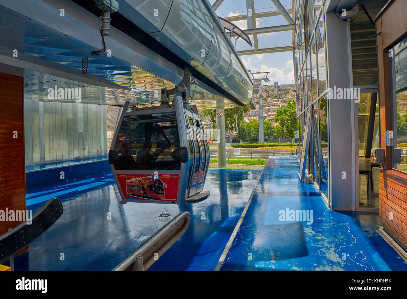 TBILISI, GEORGIA - 31 July 2017: Cable Car carriage in the Center of ...