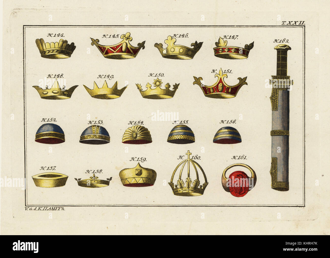 Crowns of Clovis, Theodoric, Clotilde and Ultrogotha, 144-147, of the ...