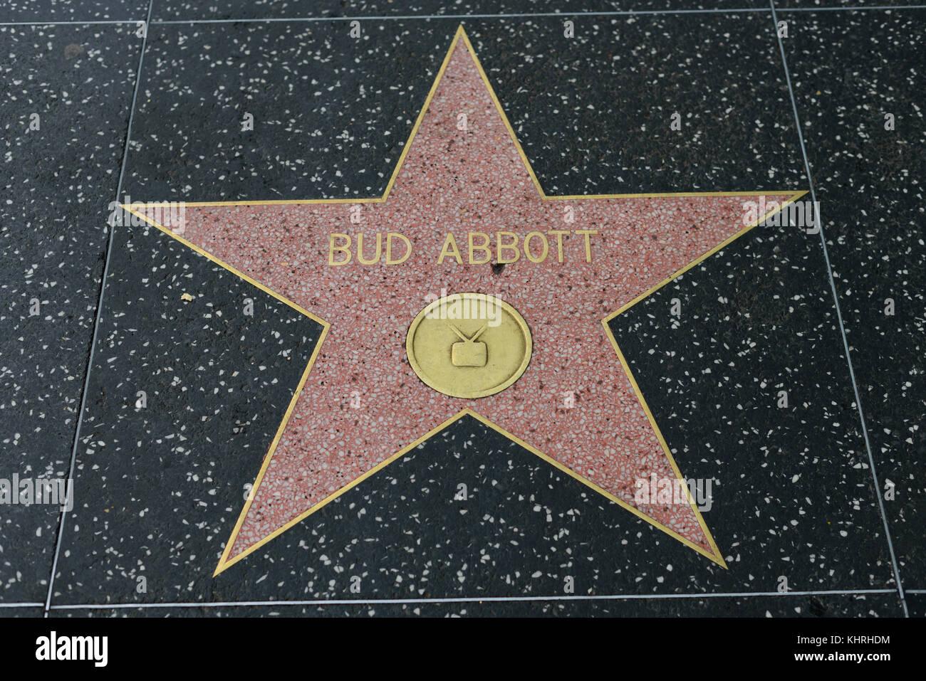 HOLLYWOOD, CA - DECEMBER 06: Bud Abbott star on the Hollywood Walk of ...